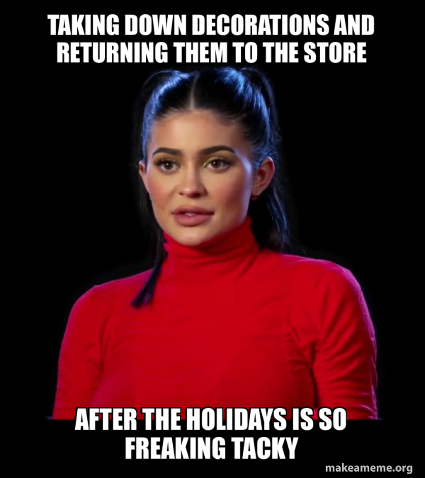 Taking down decorations and returning them to the store After the ...
