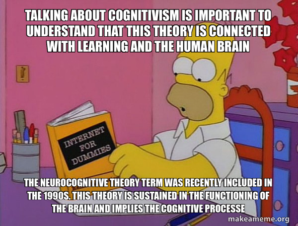Talking about cognitivism is important to understand that this theory ...