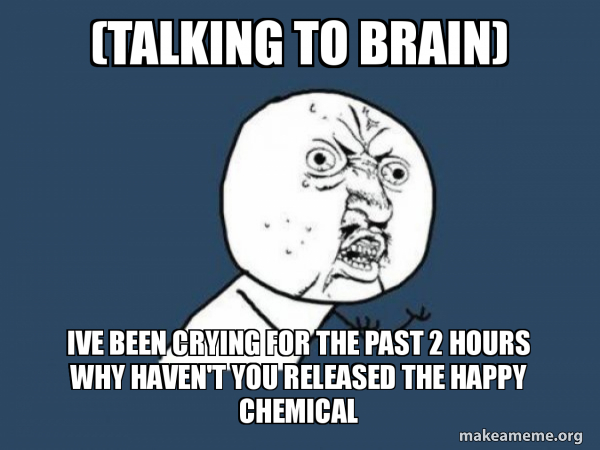 (talking to brain) Ive been crying for the past 2 hours why haven't you ...