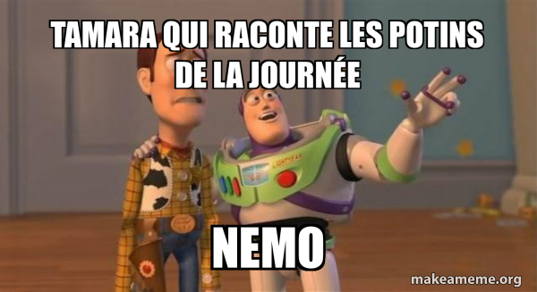 Tamara qui raconte les potins de la journée Nemo - Buzz and Woody (Toy ...