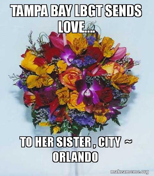 Tampa Bay LBGT Sends Love.... To Her Sister , City ~ ORLANDO Meme Generator