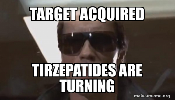 Target acquired Tirzepatides are turning - The Terminator Meme Generator