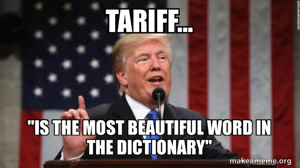 Tariff... "Is the most beautiful word in the dictionary" - Donald Trump ...