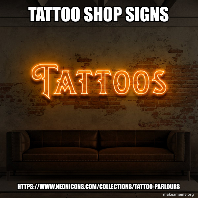 tattoo shop signs https://www.neonicons.com/collections/tattoo-parlours ...
