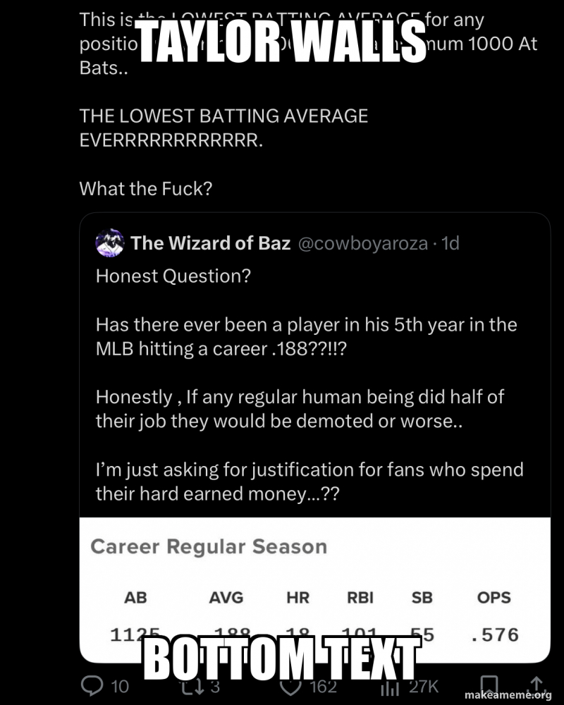 Taylor Walls Bottom text Meme Generator