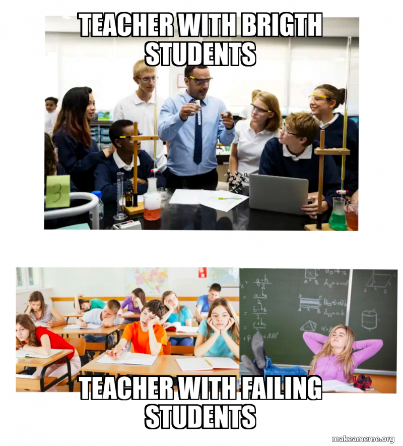 TEACHER WITH BRIGTH STUDENTS Teacher with failing students - Teachersâ ...