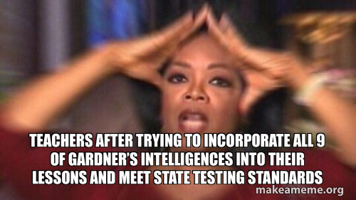 TEACHERS AFTER TRYING TO INCORPORATE ALL 9 OF GARDNER’S INTELLIGENCES ...
