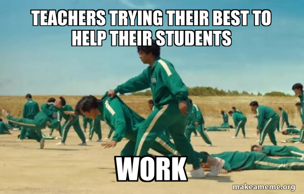 Teachers trying their best to help their students WORK - Squid Game Ali ...