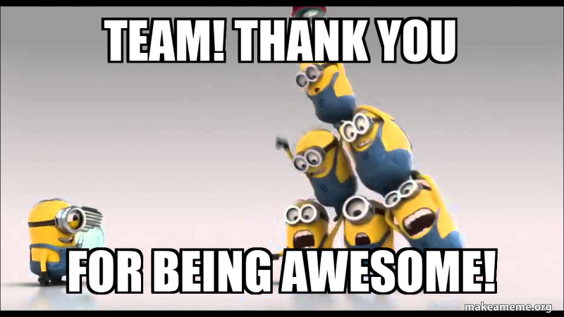 TEAM! THANK YOU FOR BEING AWESOME! Meme Generator