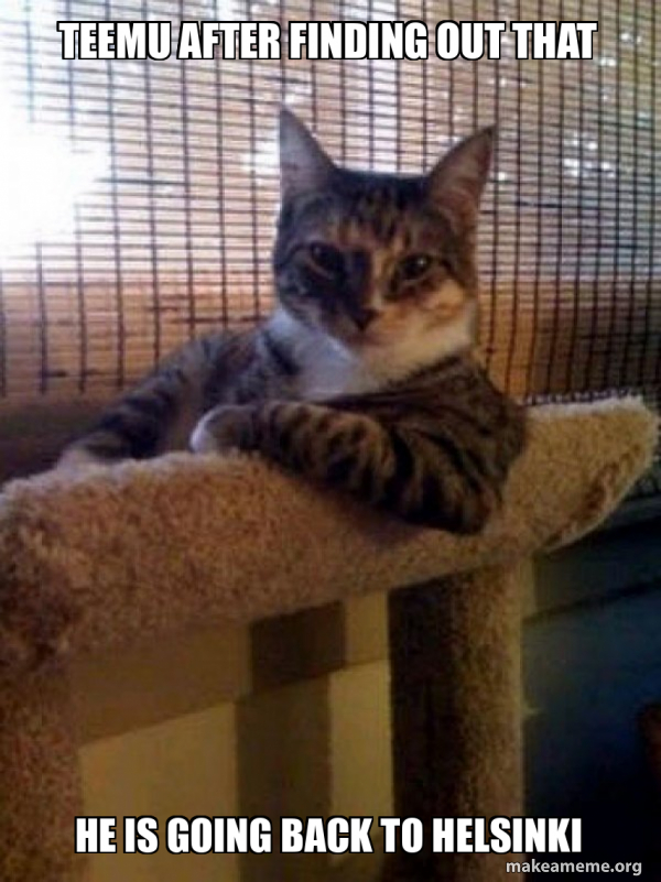 Teemu after finding out that He is going back to helsinki - The Most ...