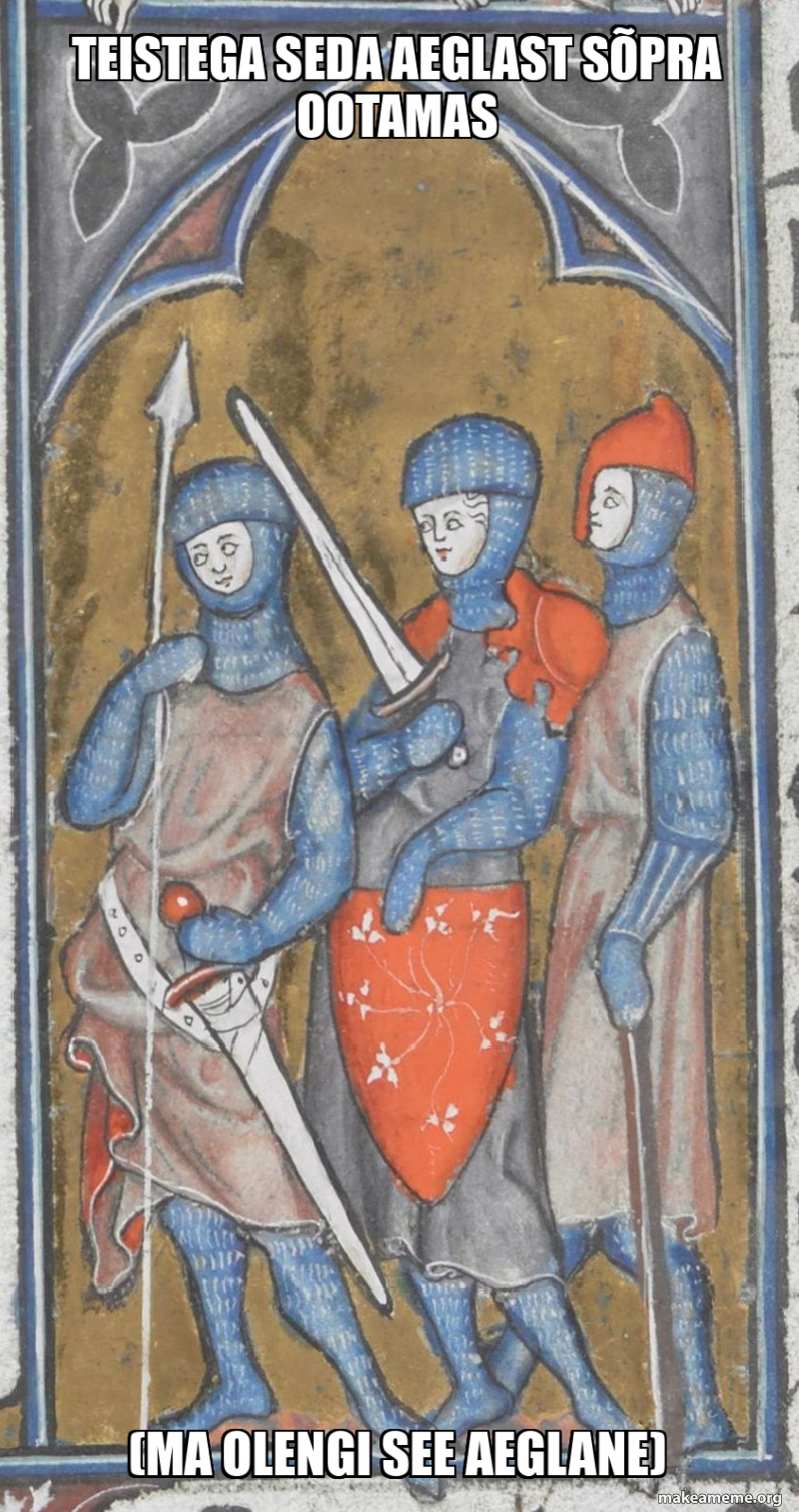 teistega seda aeglast sõpra ootamas (ma olengi see aeglane) Meme Generator