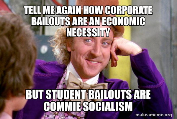 Tell me again How corporate Bailouts are an Economic necessity But ...