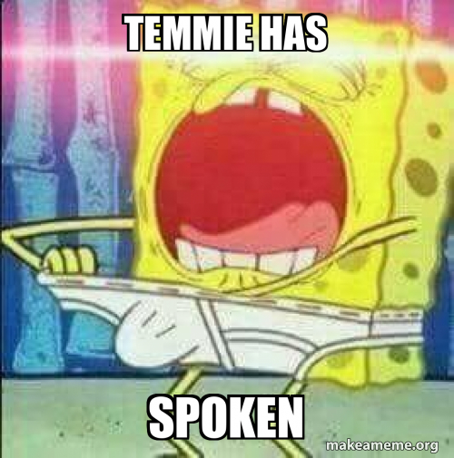TEMMIE HAS SPOKEN Meme Generator