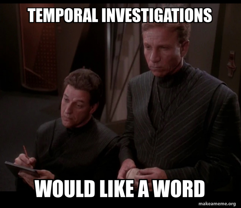 Temporal investigations Would like a word Meme Generator