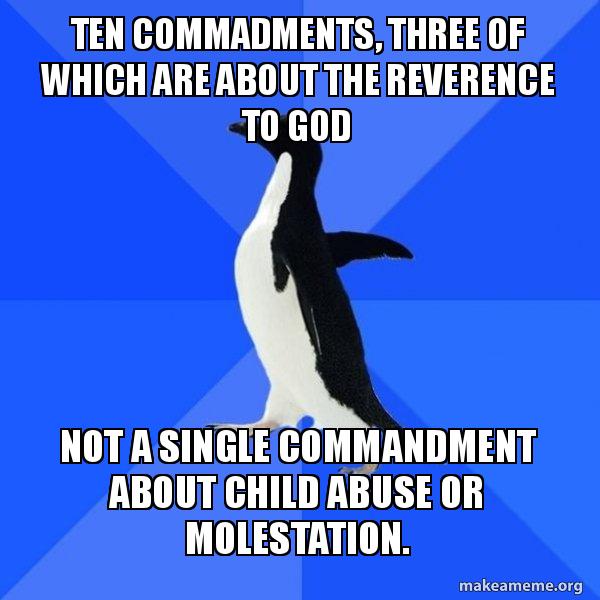 Ten commadments, three of which are about the reverence to God Not a ...
