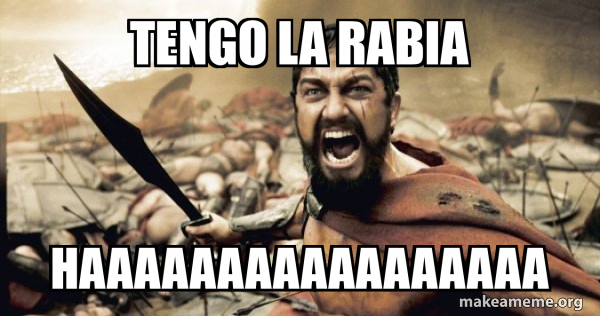 tengo la rabia haaaaaaaaaaaaaaaaa - The 300 Meme Generator