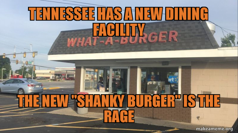 tennessee has a new dining facility the new "shanky burger" is the rage ...