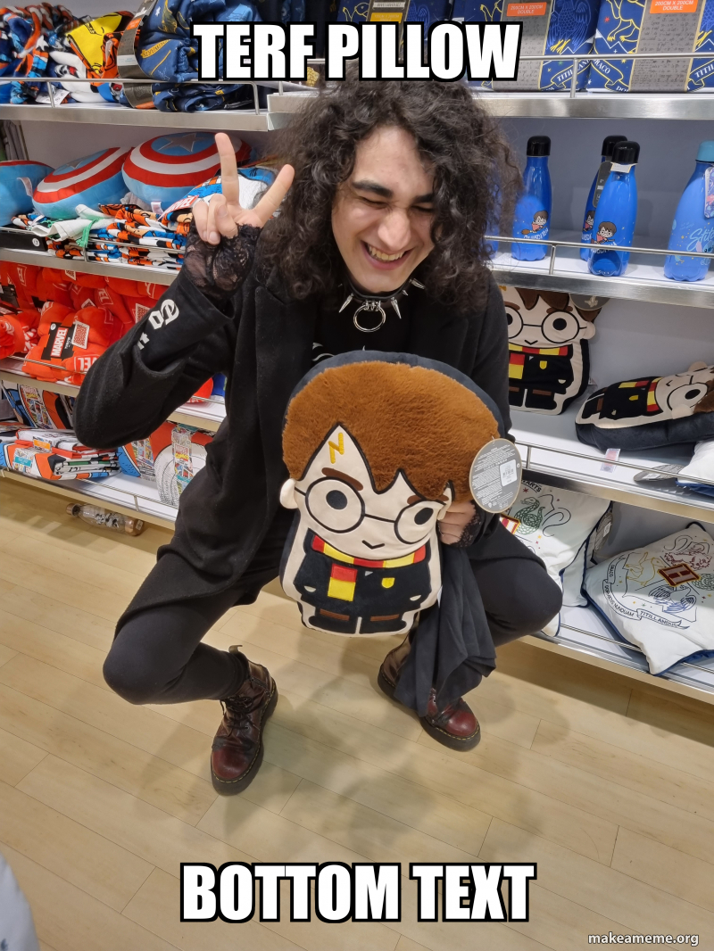 Terf pillow Bottom text Meme Generator