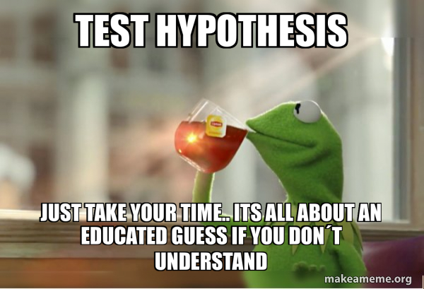 Test hypothesis Just take your time.. Its all about an educated guess ...