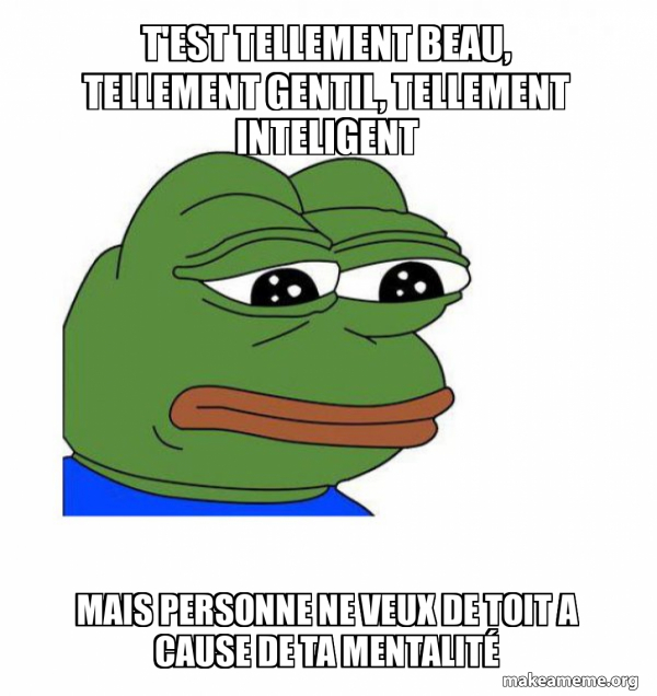 t'est tellement beau, tellement gentil, tellement inteligent mais ...