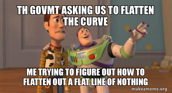 Th govmt asking us to flatten the curve Me trying to figure out how to ...