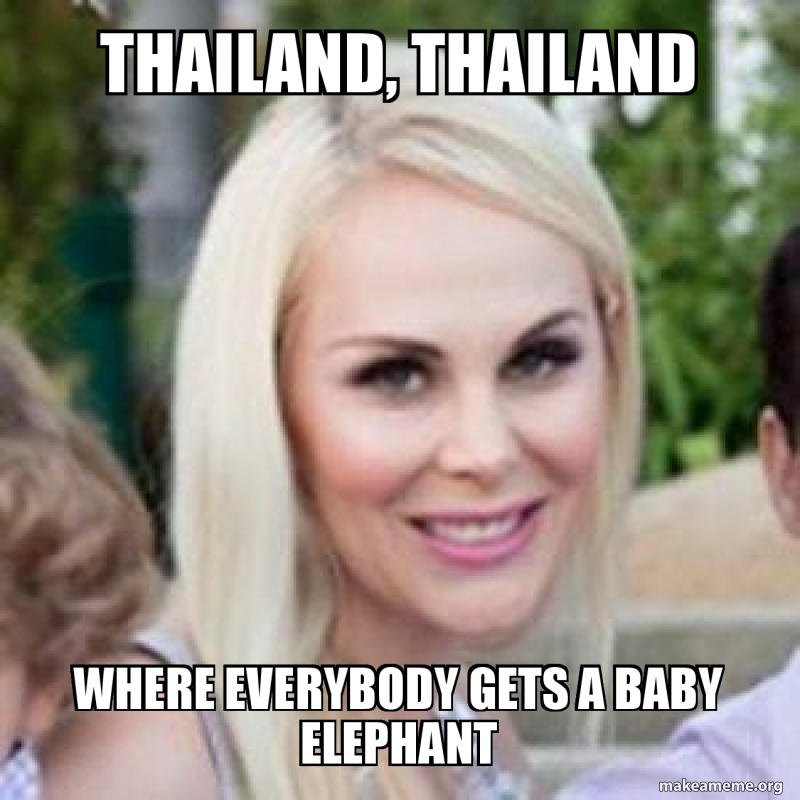 thailand, Thailand where everybody gets a baby elephant Meme Generator