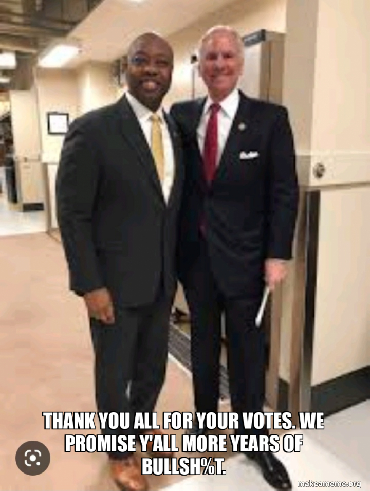 Thank you all for your votes. We promise y'all more years of bullsh%t ...