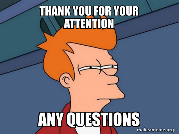 thank you for your attention any questions - Futurama Fry Meme Generator