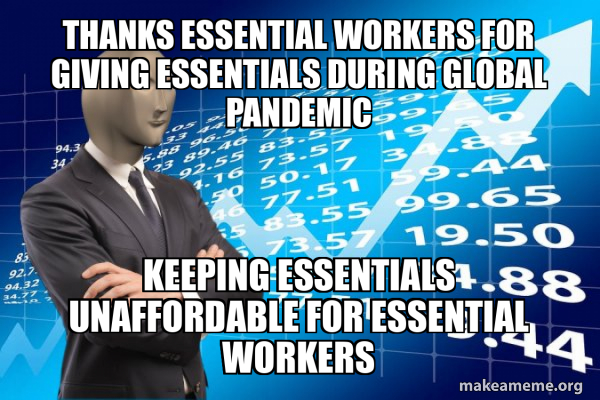 thanks essential workers for giving essentials during global pandemic ...