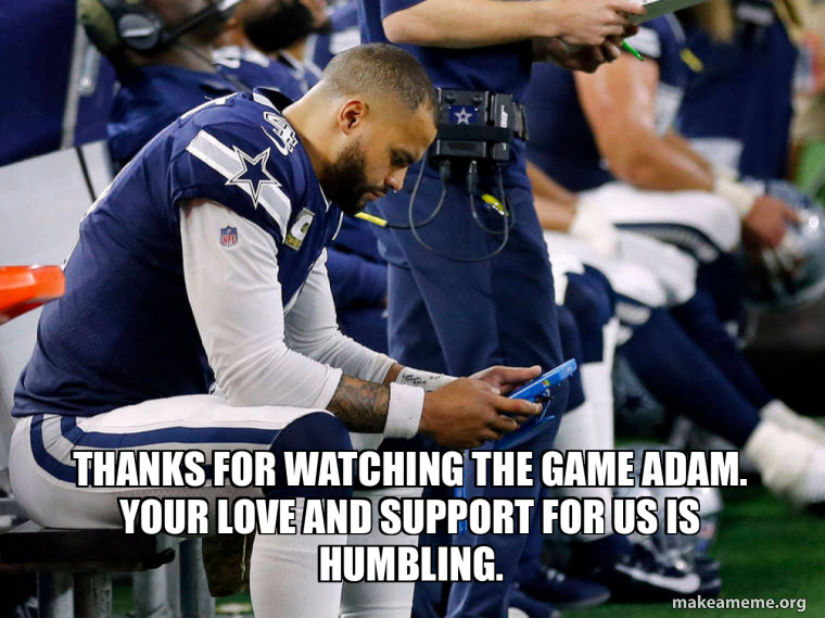 Thanks for watching the game adam. Your love and support for us is ...