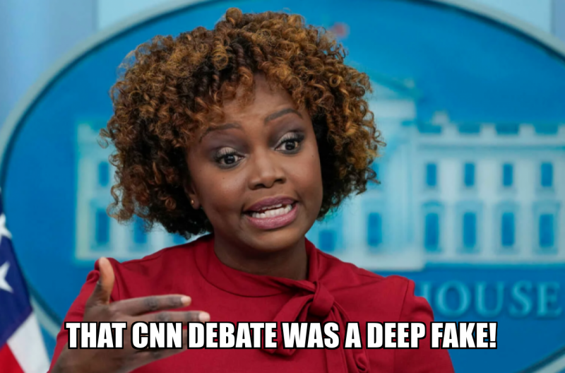 that cnn debate was a deep fake! - Deep Fake 1 Meme Generator