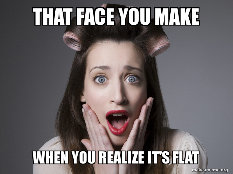 that face you make when you realize it's flat Meme Generator