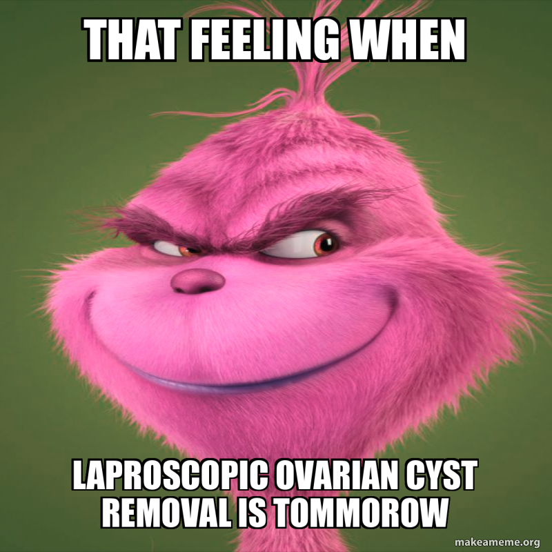 that feeling when laproscopic ovarian cyst removal is tommorow Meme ...