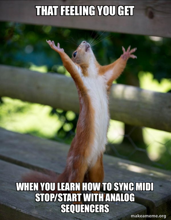 that feeling you get when you learn how to sync MIDI stop/Start with ...