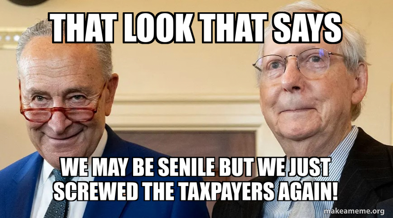 That look that says We may be senile but we just screwed the taxpayers ...