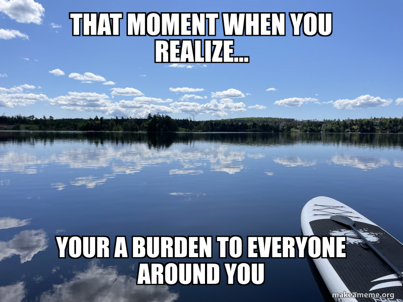 That moment when You realize… Your a burden to everyone around you Meme ...