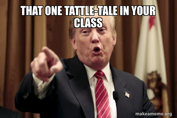 That One Tattle-Tale in your class - Donald Trump Says Meme Generator