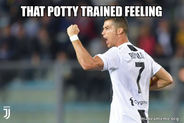 that potty trained feeling - Cristiano Ronaldo Meme Generator