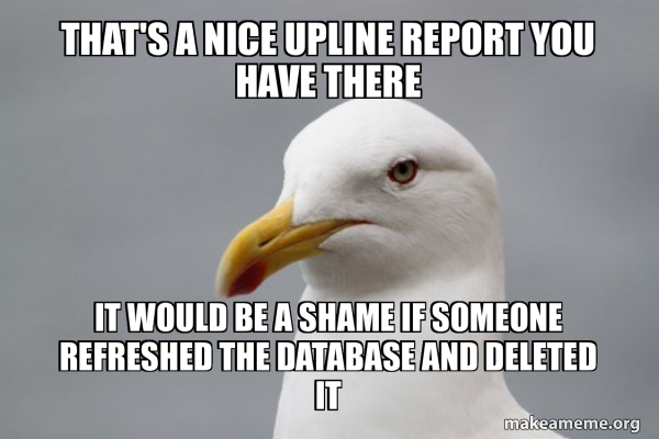 that's a nice upline report you have there it would be a shame if ...
