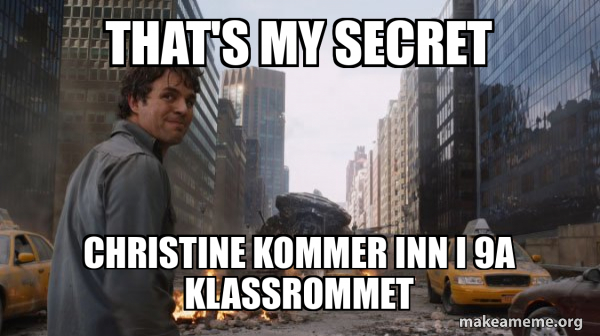 That's my secret christine kommer inn i 9a klassrommet - That's My ...