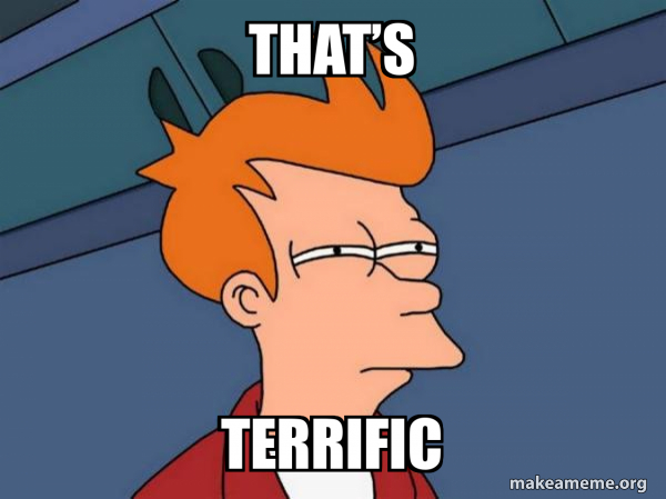 That’s Terrific - Futurama Fry Meme Generator