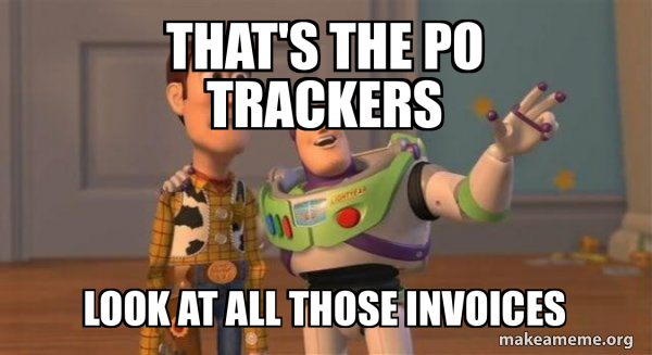 That's the PO Trackers Look at all those invoices - Buzz and Woody (Toy ...