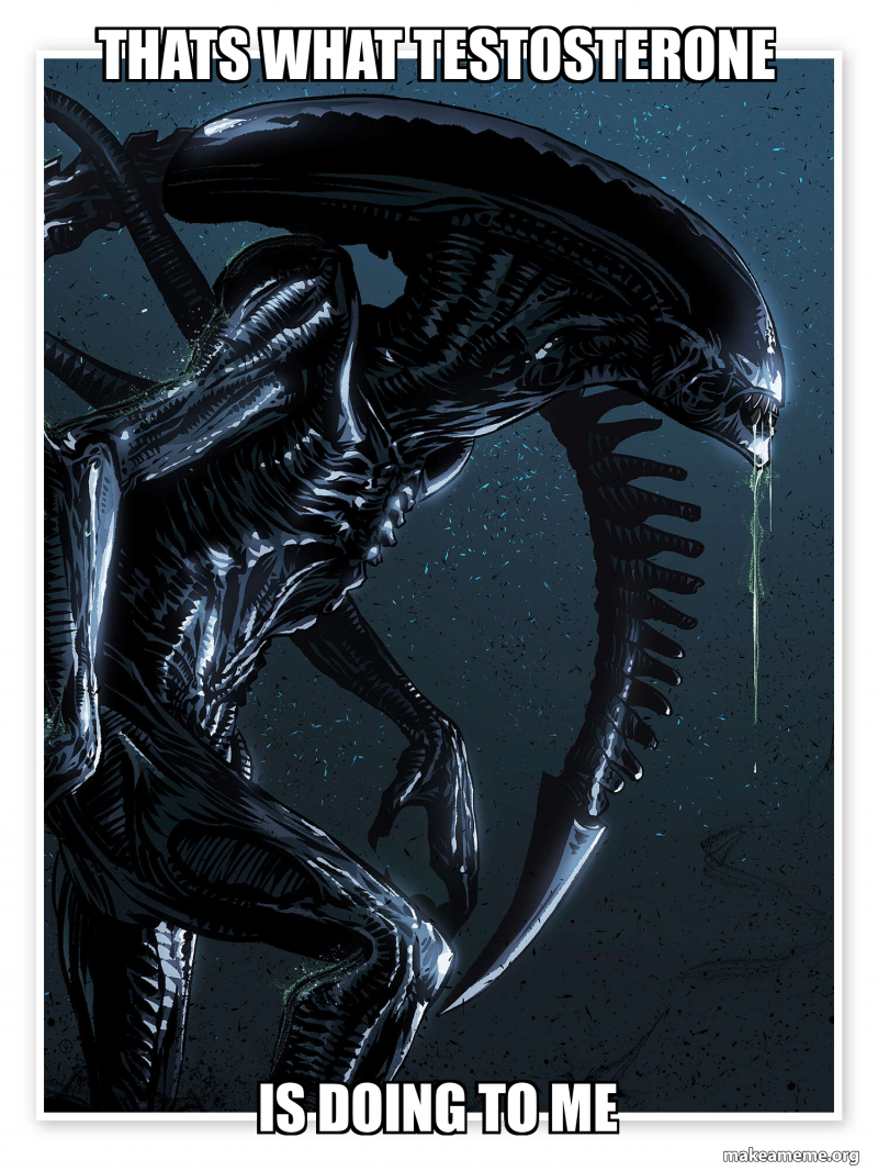 thats what testosterone is doing to me Meme Generator