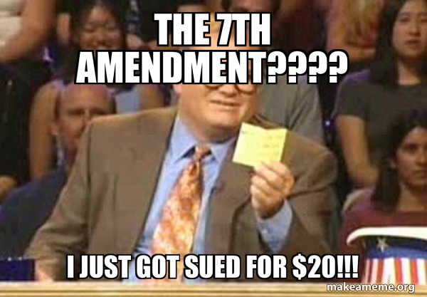the 7th amendment???? i just got sued for $20!!! - Drew Carey - Who's ...