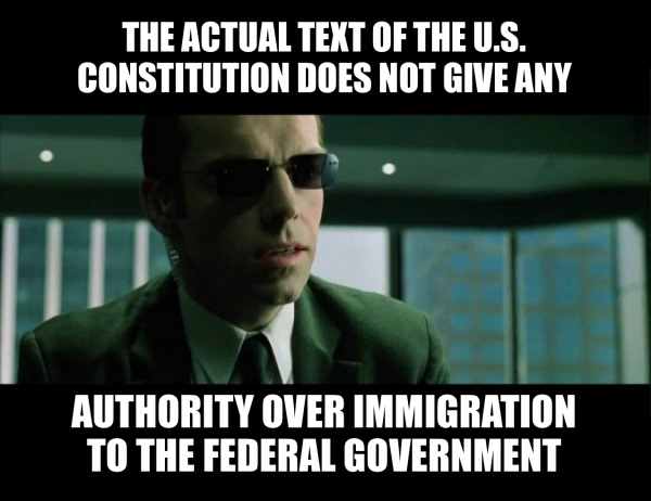 The actual text of the U.S. Constitution does not give any authority ...