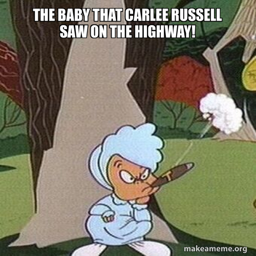 The baby that carlee russell saw on the highway! Meme Generator