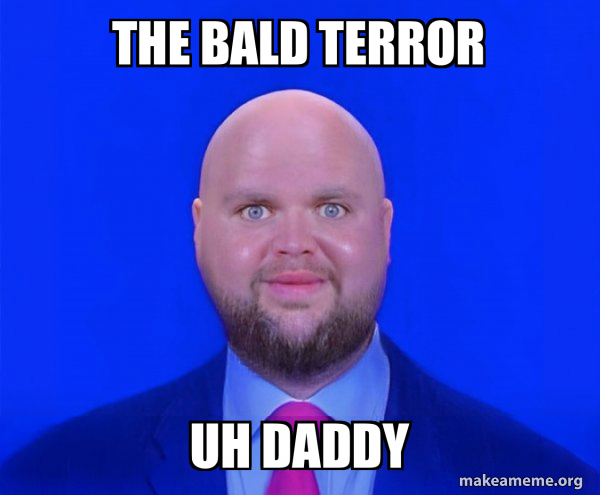 the baLd terror uh daddy - Bald J.D. Vance Meme Generator