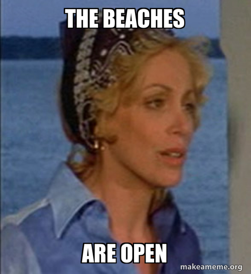 The beaches Are open Meme Generator