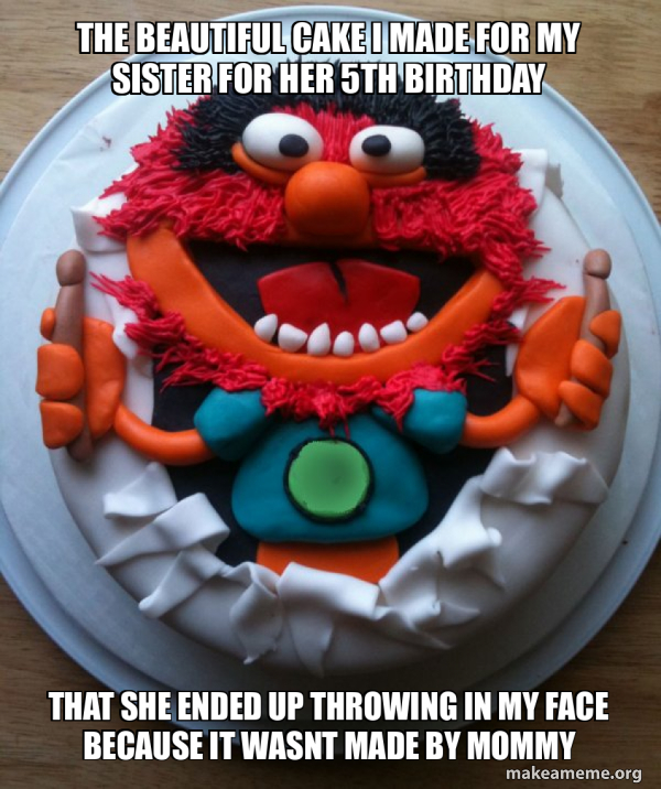 The beautiful cake I made for my sister for her 5th birthday That she ...