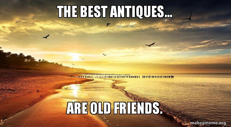 The best antiques... are old friends. - =987tuio Meme Generator